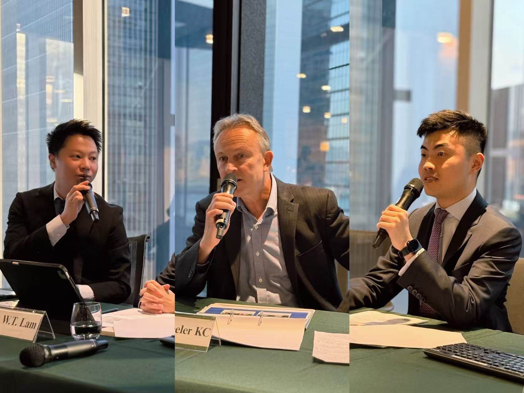 Guest speaker Andrew Wheeler KC, Justin W.T. Lam and moderator Anson ...