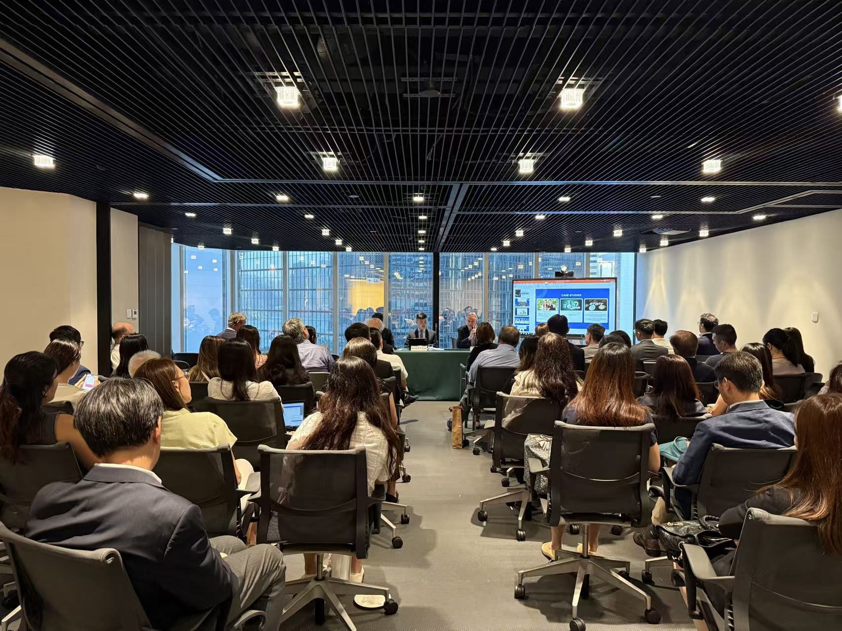 Guest speaker Andrew Wheeler KC, Justin W.T. Lam and moderator Anson ...